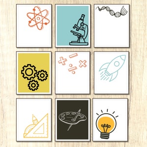 STEAM Gallery Wall Set Science Technology Engineering Art Math Posters ...