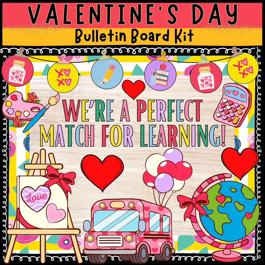 February Bulletin Board Valentines Bulletin Board Decor Classroom Decor ...