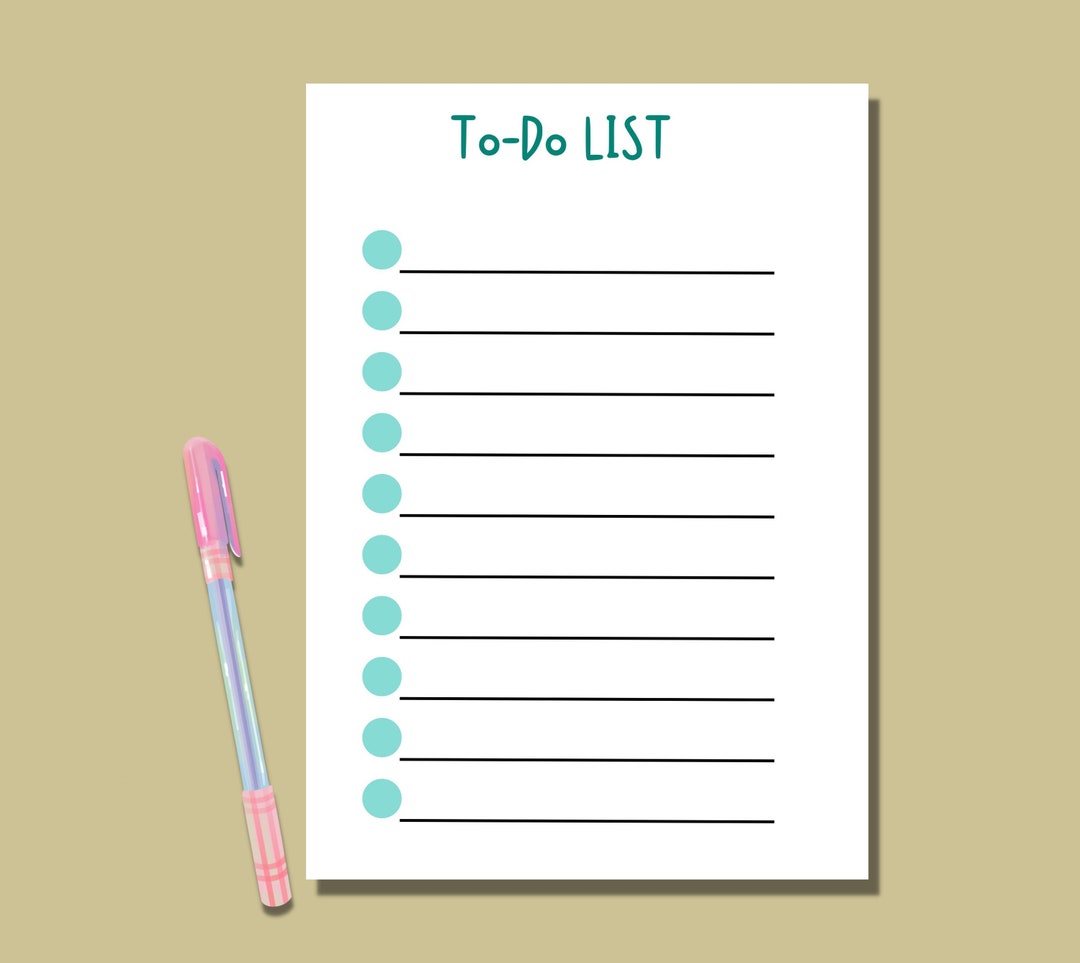 To Do List Printable to Do List Goodnotes Instant Download Minimalist ...