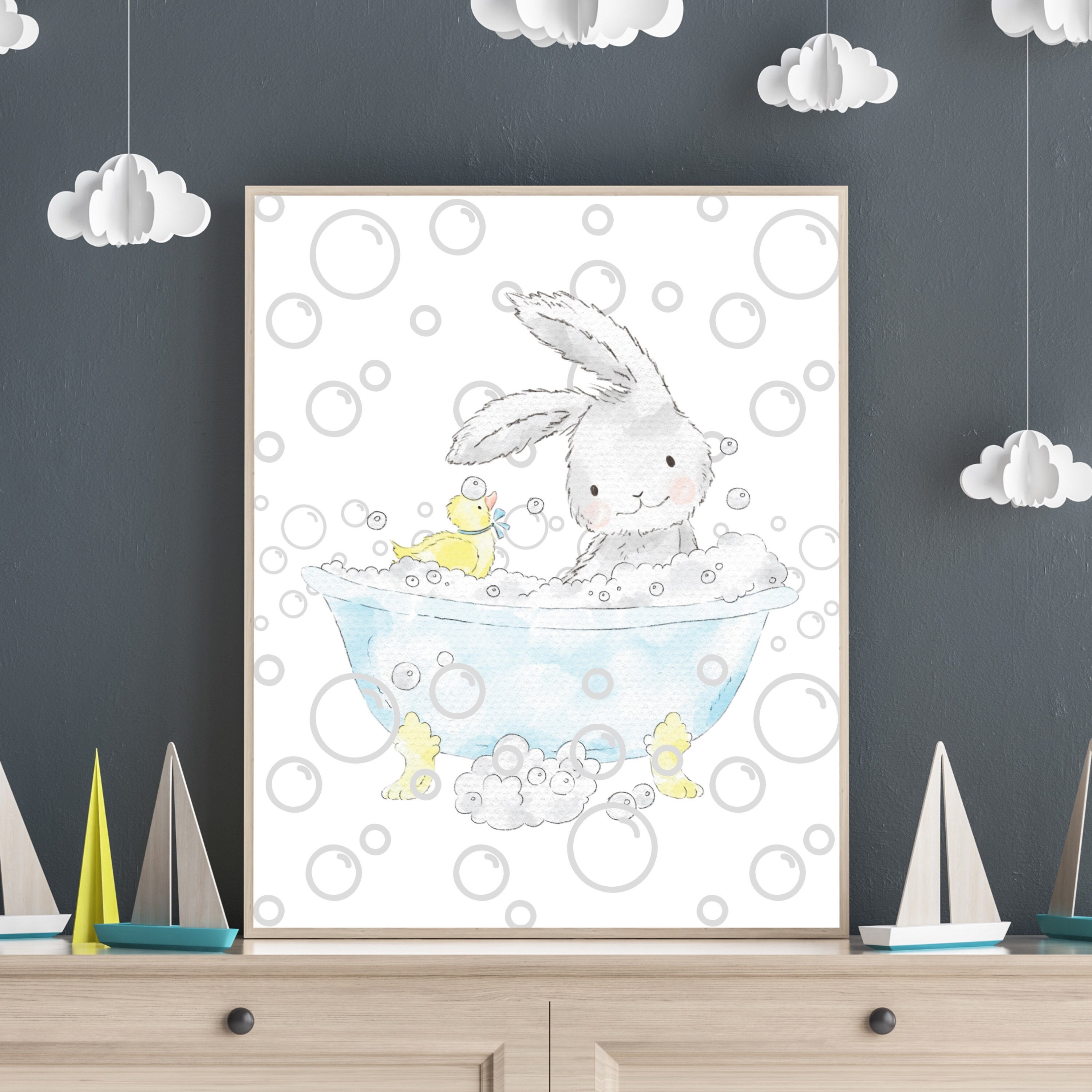 Boy Bathroom Art Kids Bathroom Decor Boy Printable Wall Art - Etsy