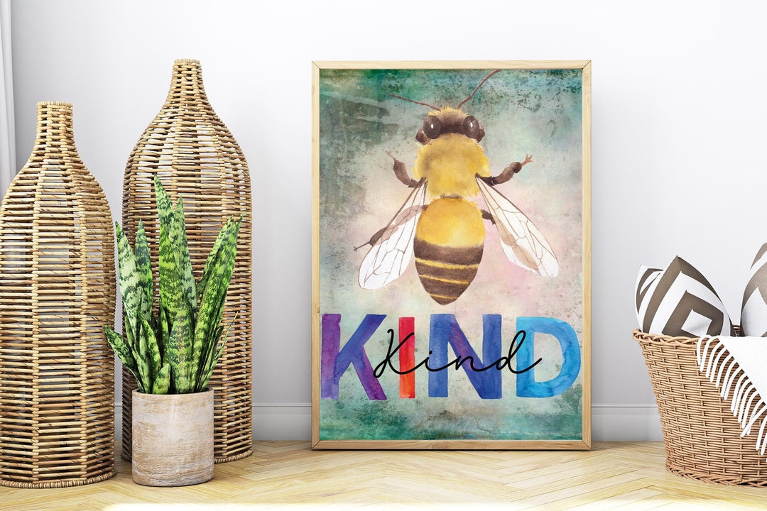 Be Kind Print, Be Kind Wall Art, World Kindness Day Wall Art, Classroom ...