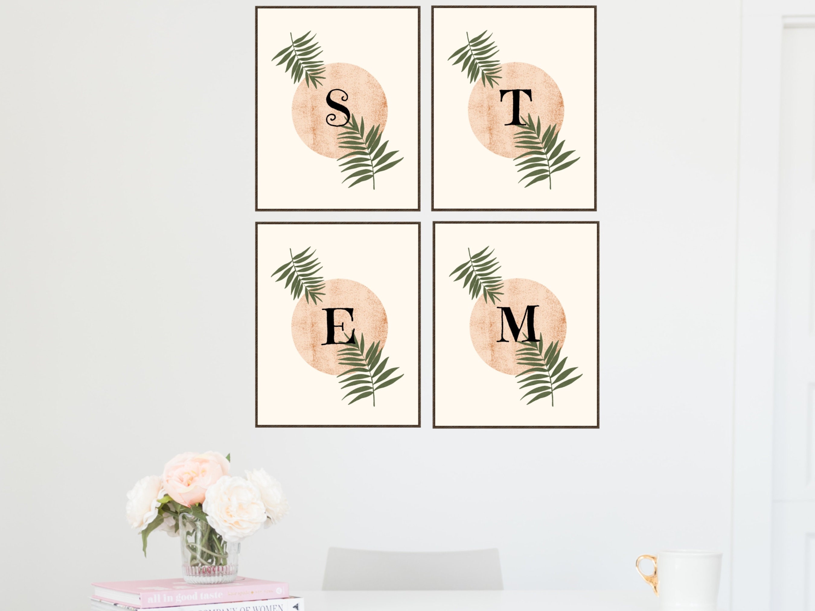 Set of 4 STEM Wall Art Classroom Decor Science Class - Etsy