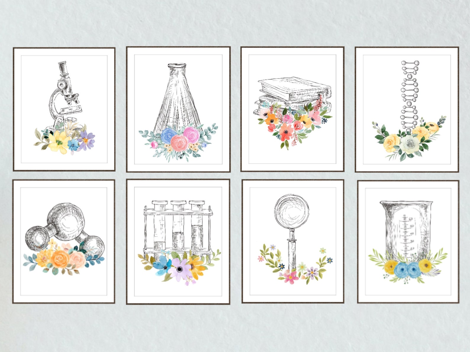 Science Class Gallery Wall, Classroom Decor, High School Middle School ...