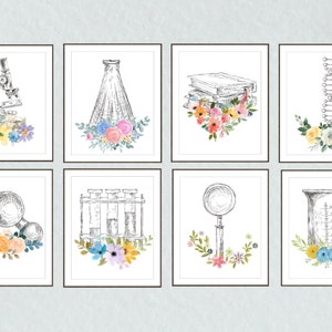 Science Class Gallery Wall, Classroom Decor, High School Middle School ...