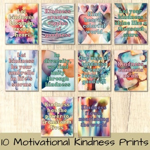 Motivational Kindness Prints, Bulletin Board Ideas, World Kindness Day ...