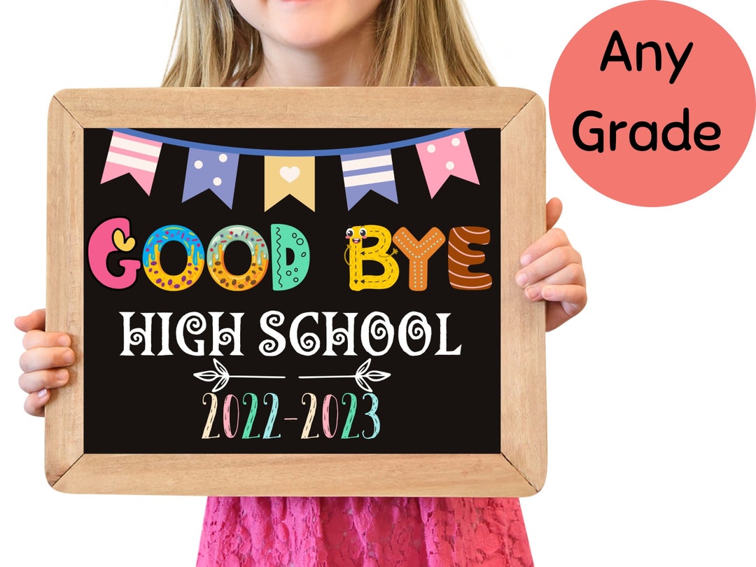Custom Last Day of School Sign, Custom Print, End of School Chalkboard ...