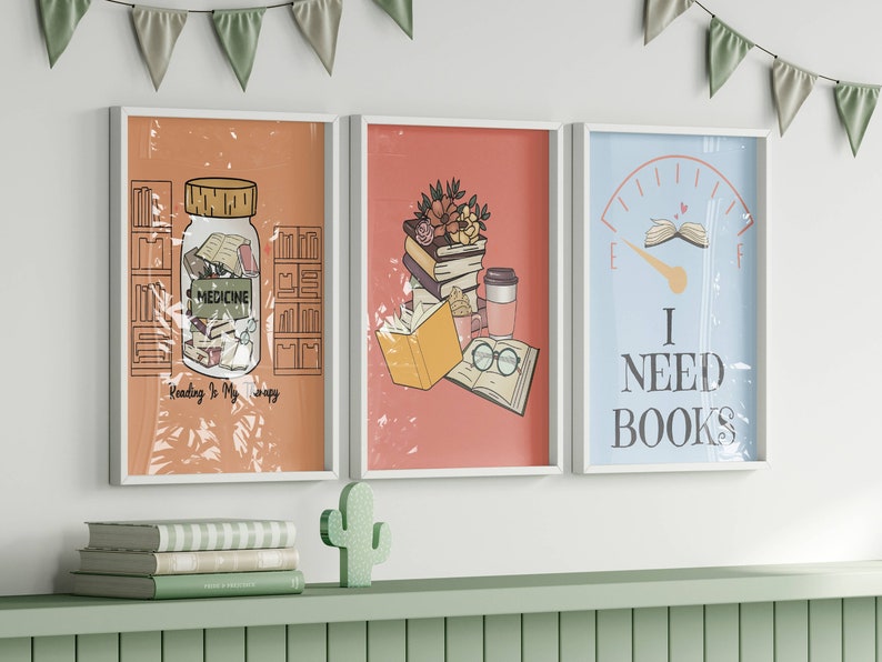 Reading Classroom Posters Reading Bulletin Board Kit Library Wall Art ...