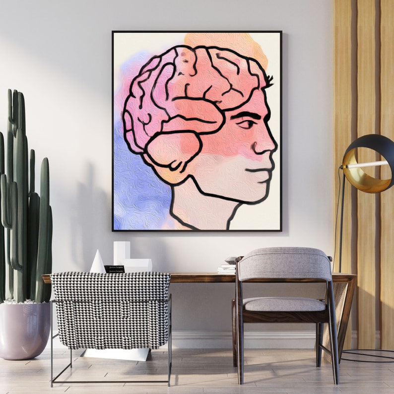 Science Art Poster Human Brain Neurology Neuroscience Art - Etsy