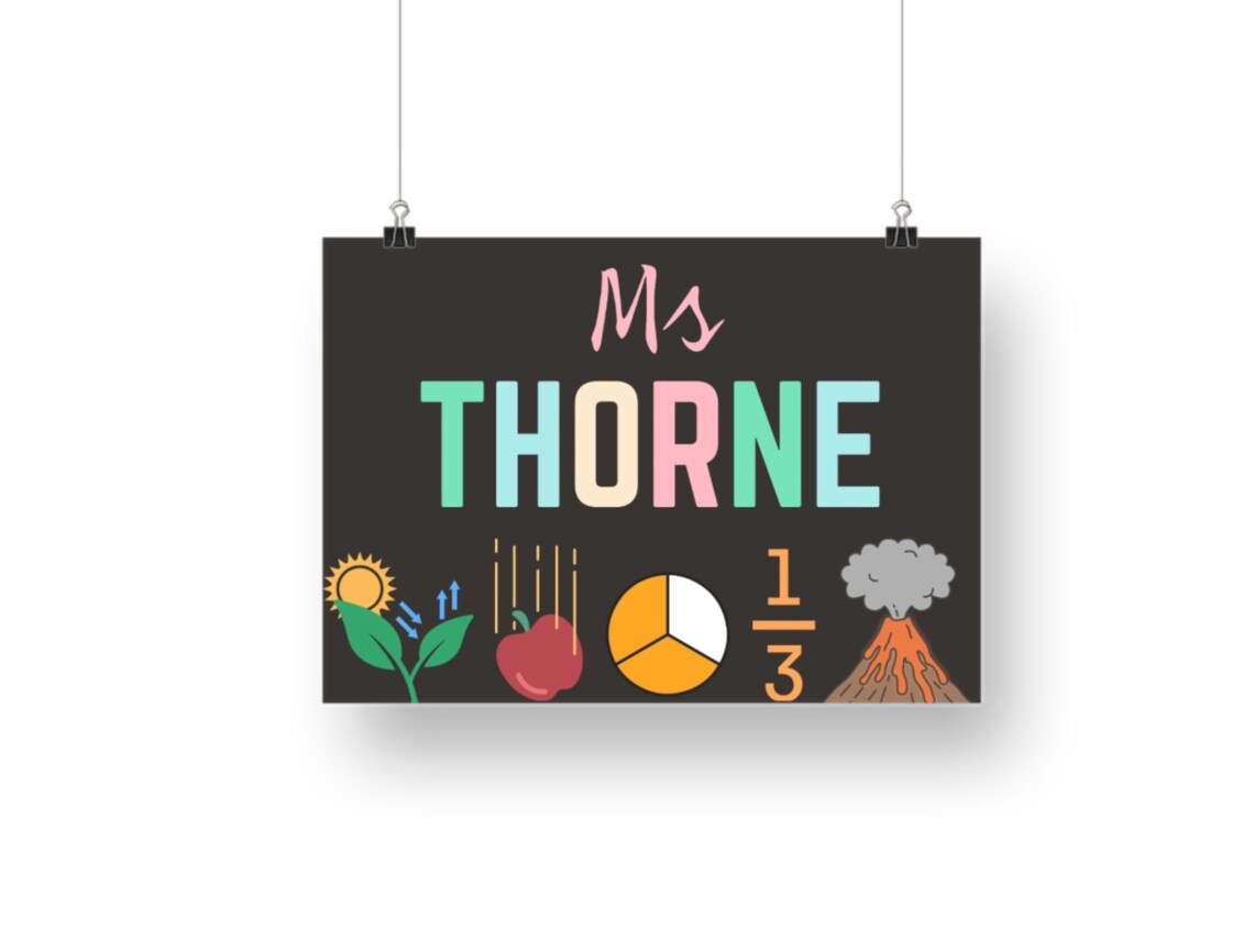 Teacher Sign Classroom Door Sign Custom Teacher Sign - Etsy