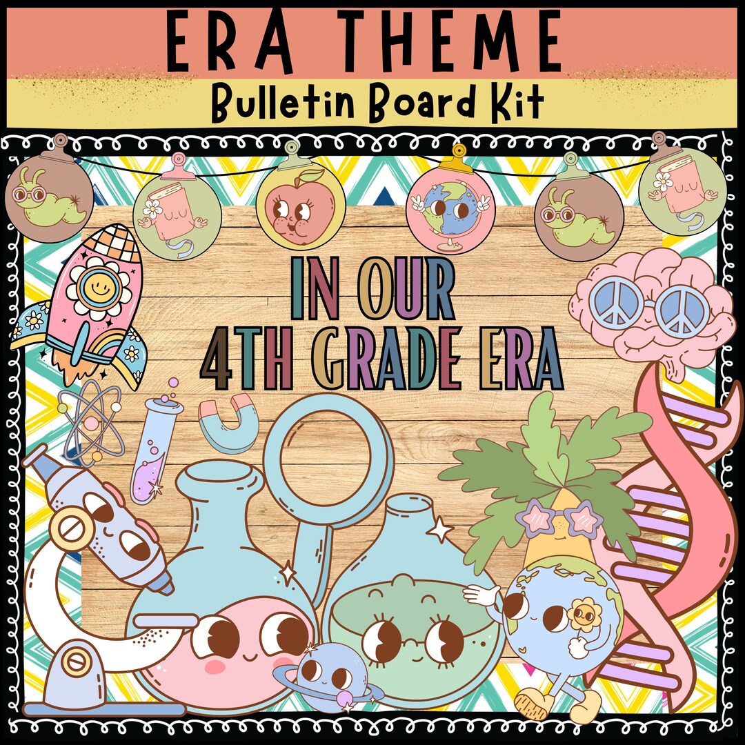 In Our 4th Grade Era Fourth Grade Bulletin Board Kit Classroom Decor ...