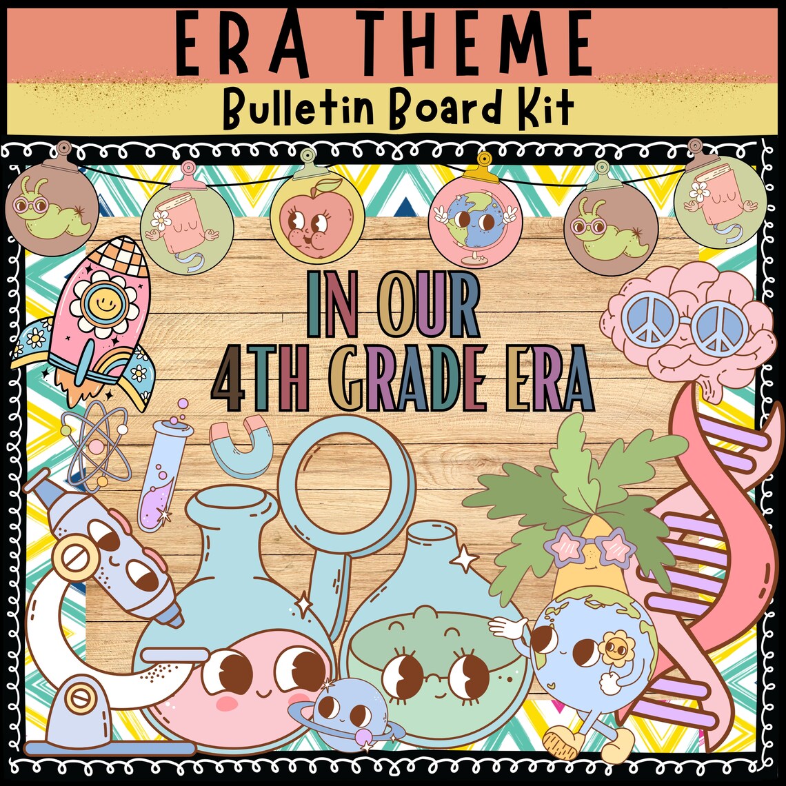 In Our 4th Grade Era Fourth Grade Bulletin Board Kit Classroom Decor ...