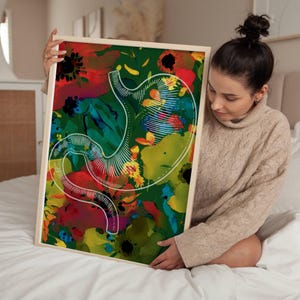 Stomach Anatomy Print Gastroenterology Art Digestive System Science ...