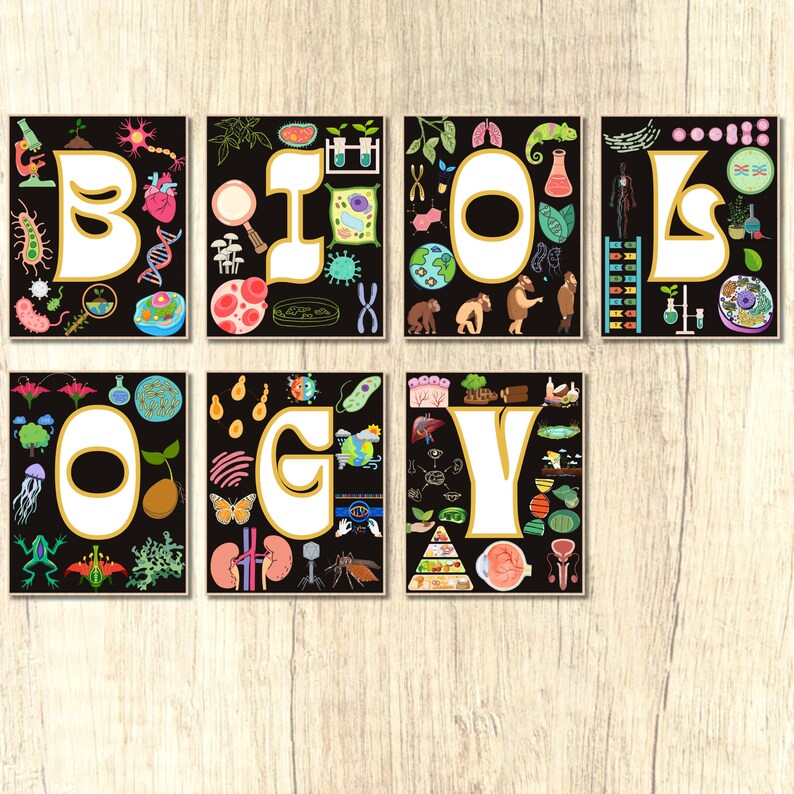 Biology Art Poster Biology Gift Science Poster Biologist Gift ...