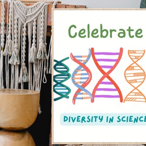 Diversity in Science Prints, DNA Art, Great Poster for Teachers ...