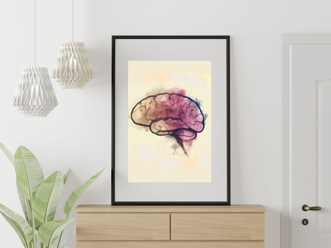 Human Brain Art, Instant Download, Neurology Art, Classroom Decor ...