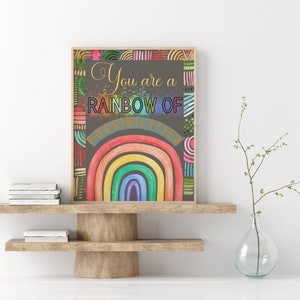 Pride Poster Set Affirmation Wall Art for Kids Positive Classroom Wall ...
