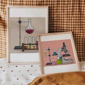 Science Class Gallery Wall Set of 6 Chemistry Lab Decor High School ...