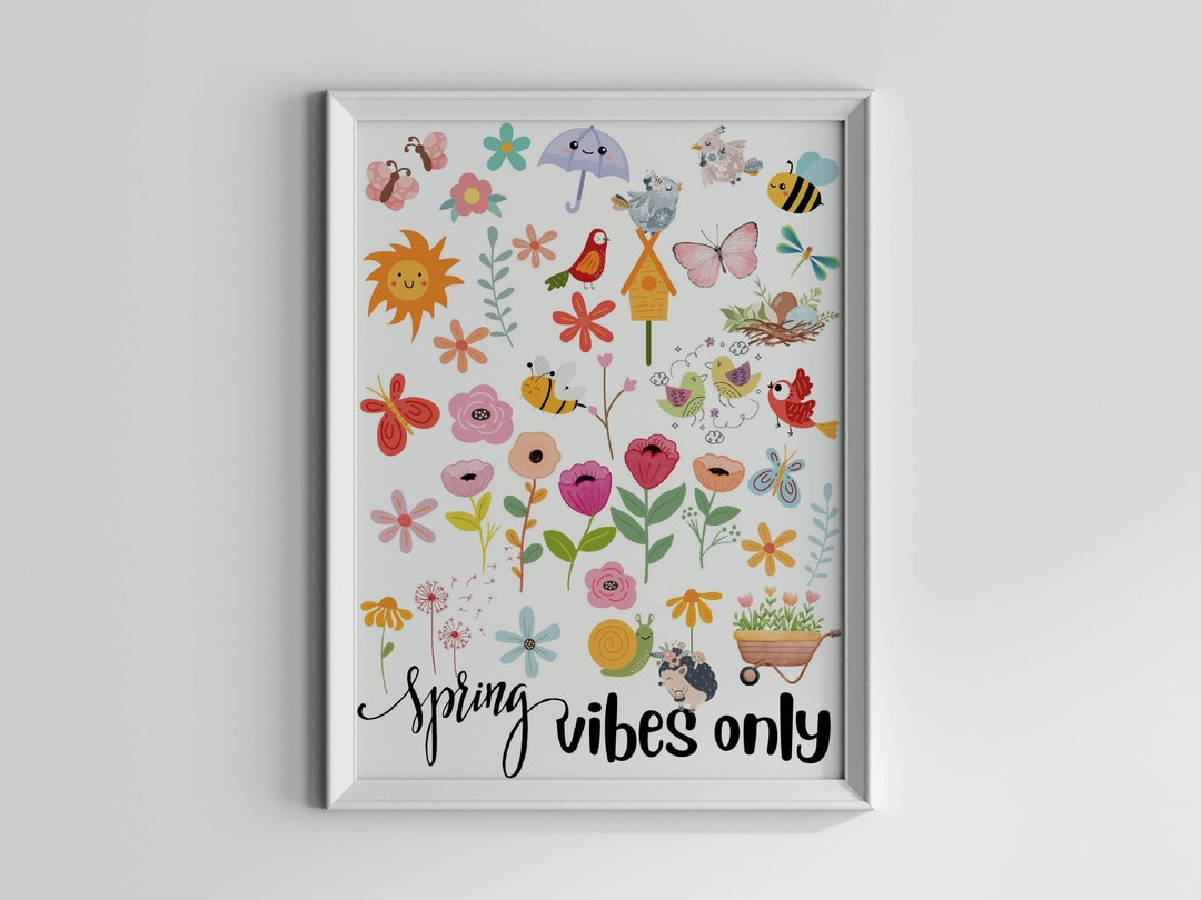 Spring Wall Art Easter Printable Wall Art Easter Digital Art Easter ...