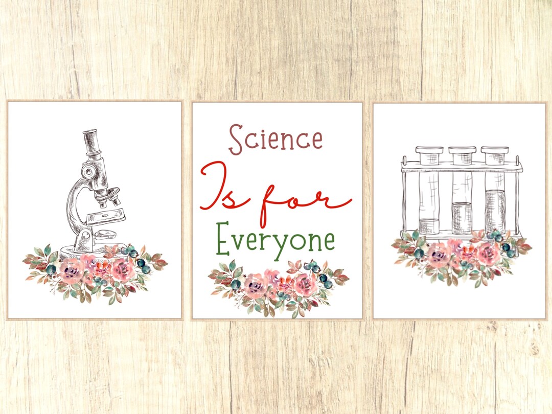 3 Science is for Everyone Posters, 8x10, 11x14 or 16x20 Inches, Great ...