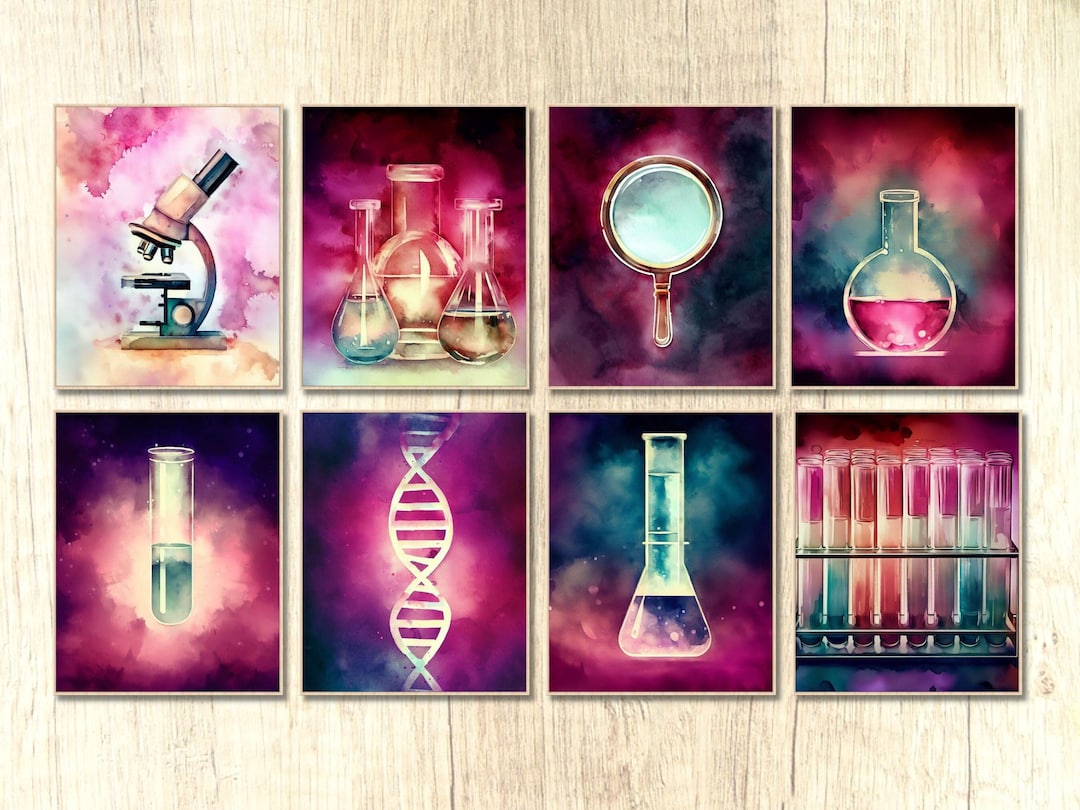 Science Classroom Decor, Science Posters, Nursery Decor, Set of Biology ...
