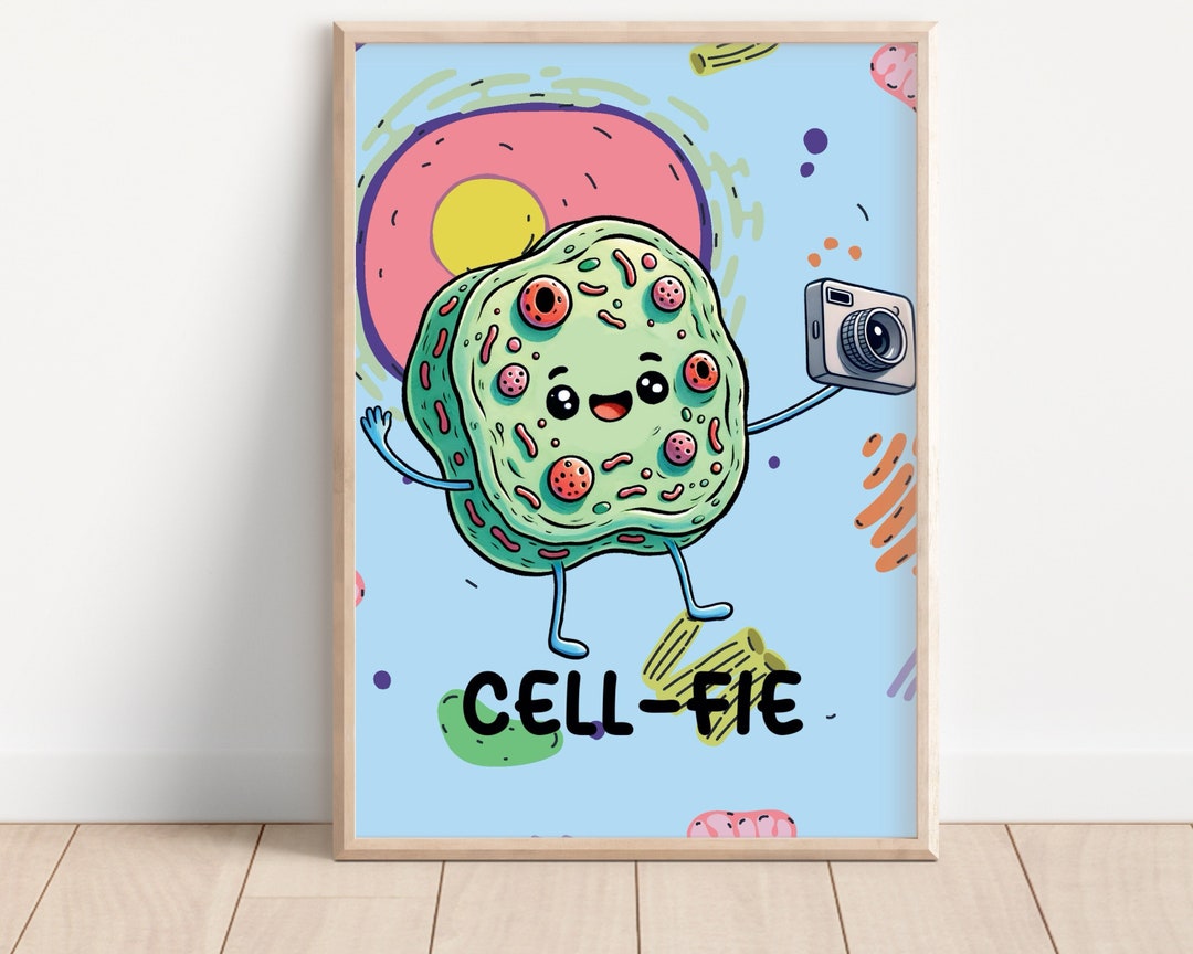 Plant Cell Wall Art Animal Cell Art Cell Biology Poster High School ...
