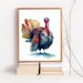 Thanksgiving Decor Turkey Art Print Watercolor Painting - Etsy