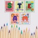 STEAM Art Set of 5, Playroom Poster, Homeschool Learning, Daycare ...