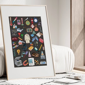 Science Poster Science Wall Art Chemistry Art Poster Gift to a ...