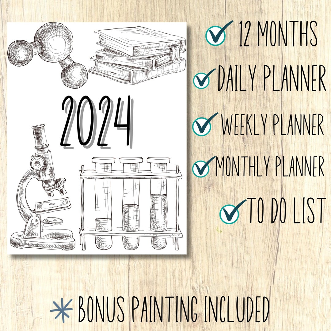 2024 Monthly Calendar, Back to School, Teacher Calendar, Chemistry ...