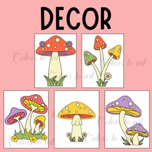 Spring Bulletin Board Printable Spring Classroom Decor Mushroom ...