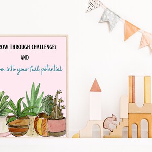 8 Plant Boho Neutral Bulletin Board Decor Modern Greenery Classroom ...