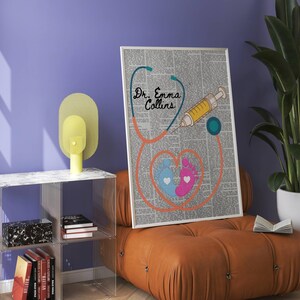 Personalized Name Pediatrics Clinic Wall Art Gift for Pediatrician ...