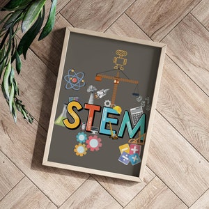 Stem Classroom Poster Elementary School Middle School Stem Art Science ...