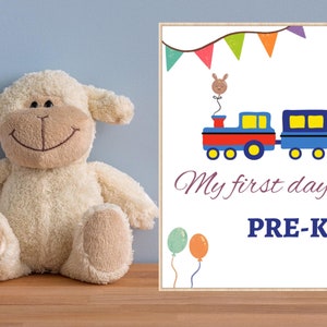 My First Day of Pre-k Sign Printable First Day Sign, Pre Kindergarten ...