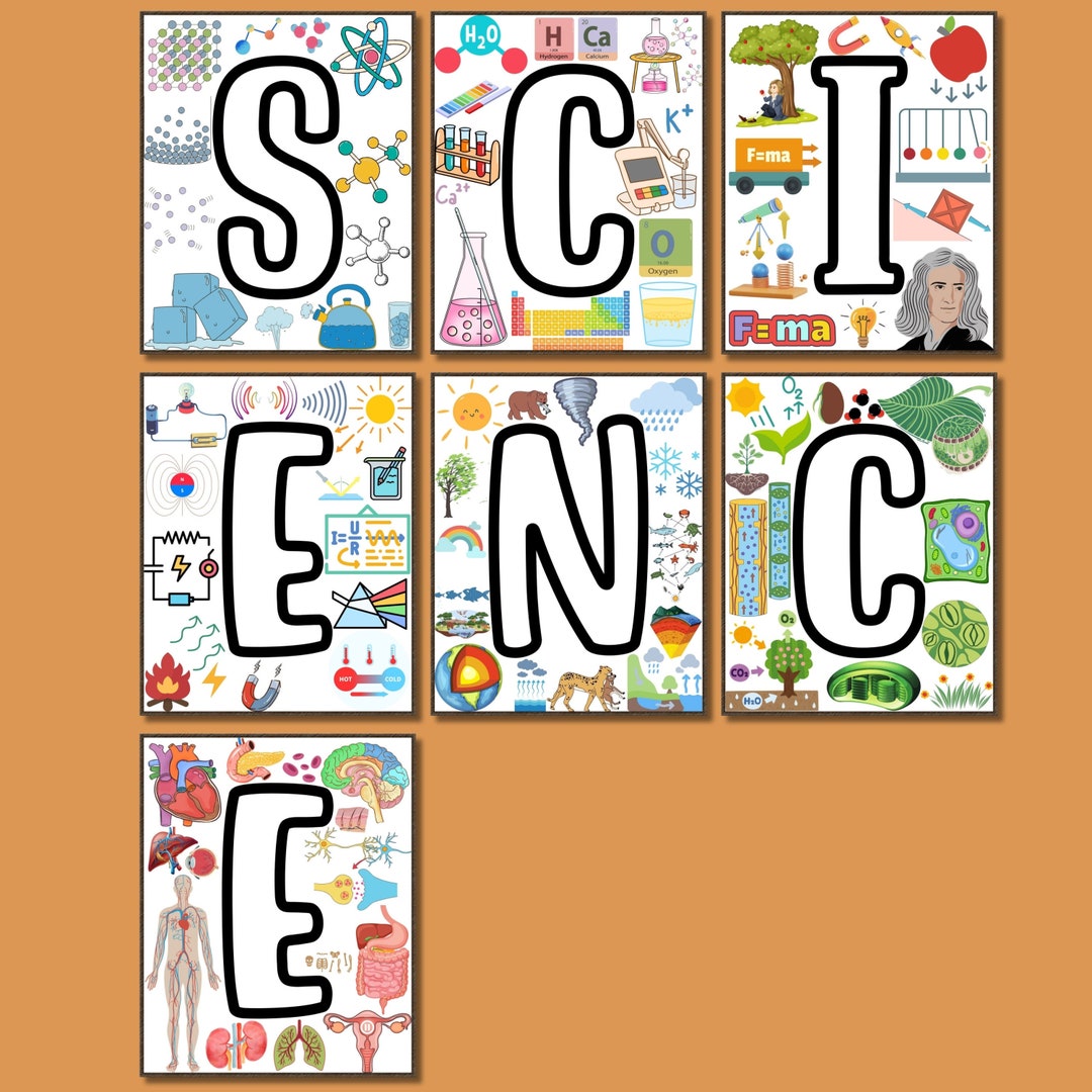 Science Class Gallery Wall Art Science Class Door Decor Science ...