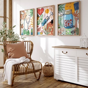 Nurse Office Decor Posters Boho Nurses Wall Art Desk Doctor Gift Nurse ...