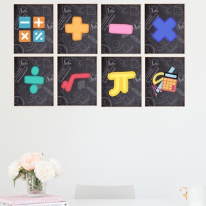 Math Posters (set of 8) Printable, Math Classroom, Mathematics Poster ...