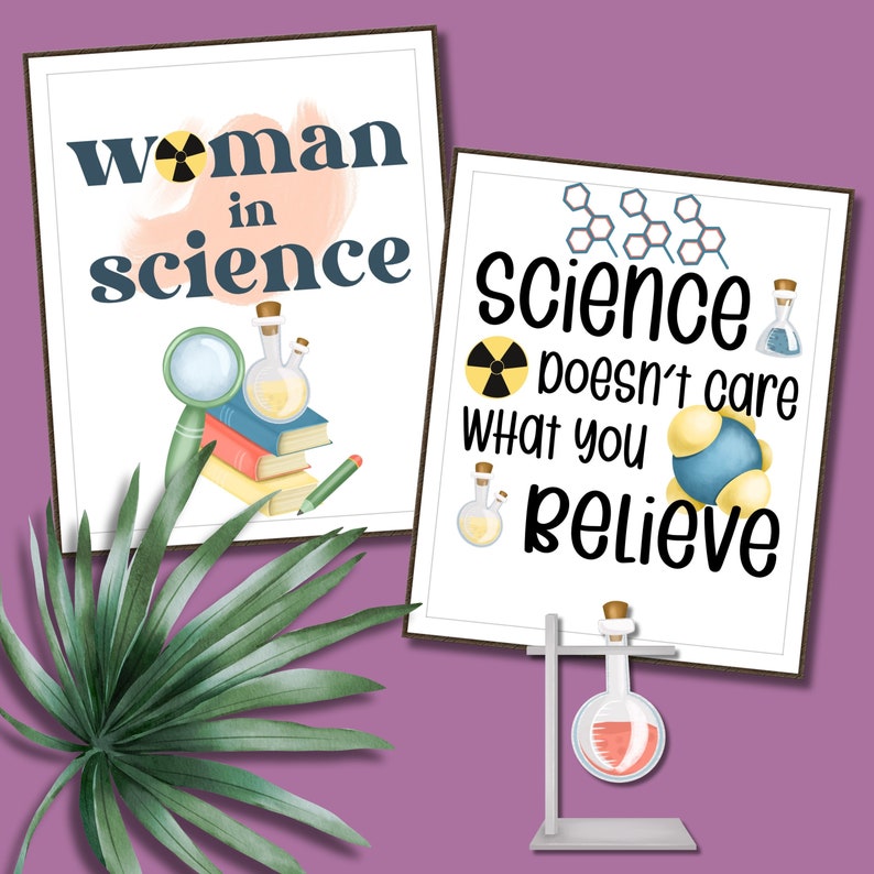 Women in Science Poster Set: STEM, Biology, Chemistry Classroom Decor ...