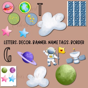 Outer Space Classroom Decor Space Back to School Bulletin Board Space ...