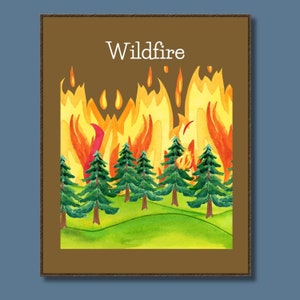 Natural Disasters Prints Watercolor Classroom Decor Science Wall Arts ...