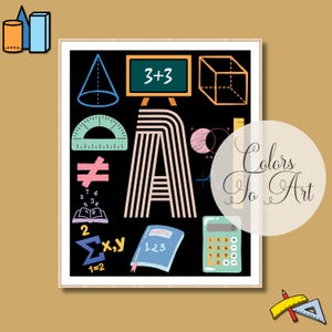 Math Classroom Poster Set Math Teacher Gift Teacher Poster Printable ...