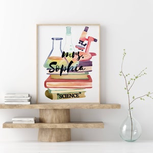 Personalized SCIENCE TEACHER SIGN Custom Science Teacher Door Sign ...