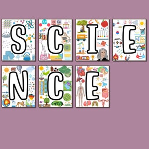 Science Class Gallery Wall Art Science Class Door Decor Science ...