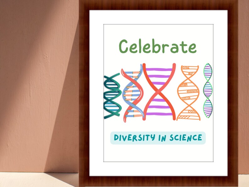 Diversity in Science Prints DNA Art Great Poster for - Etsy