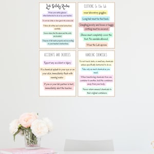 5 Set Science Teacher Posters, Laboratory Printables, Science Classroom ...