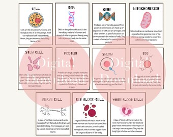 Cell Posters for Science Classroom Art, PDF and PNG Printable or ...