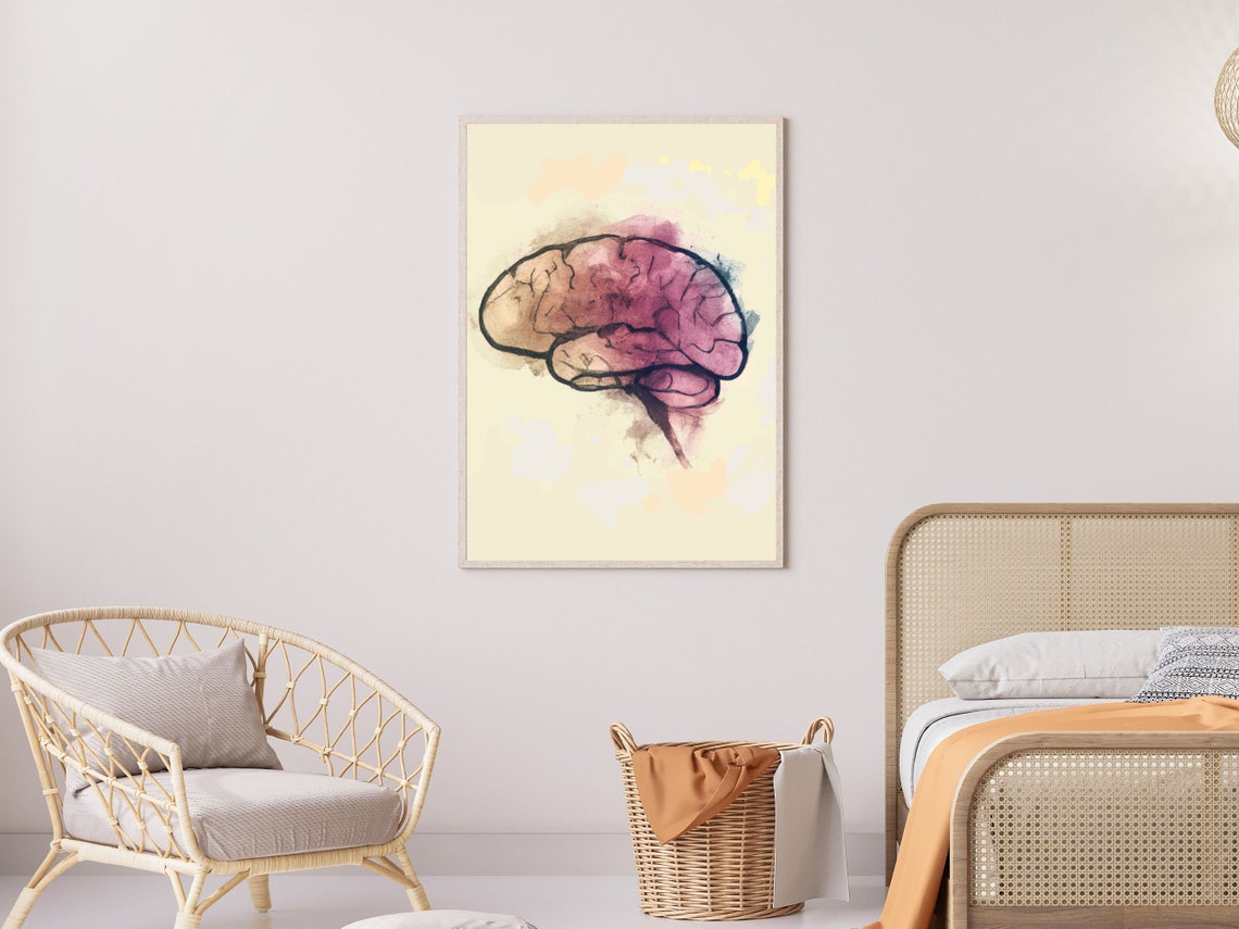 Human Brain Art Instant Download Neurology Art Classroom - Etsy
