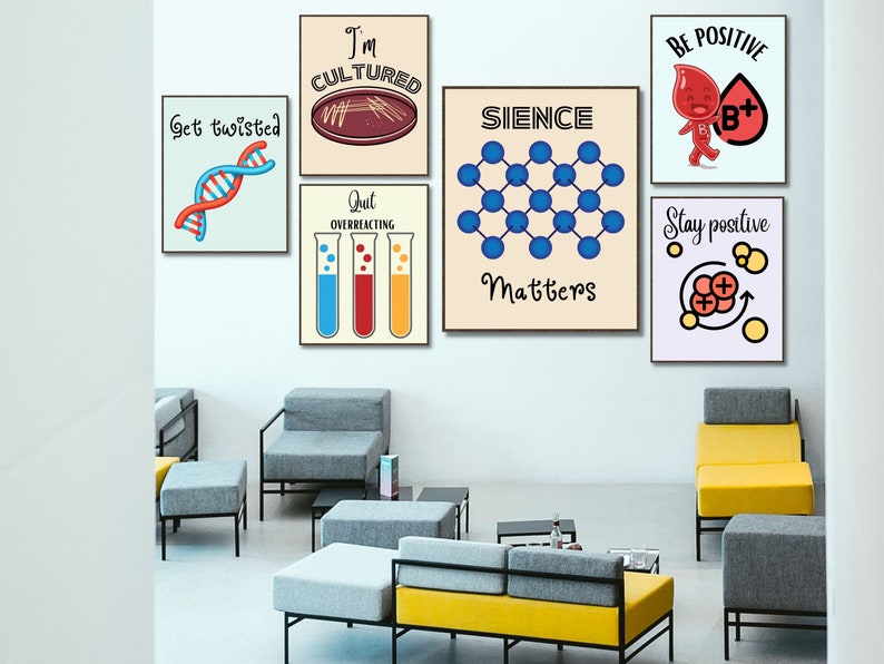 Science Wall Prints Punny Science Poster Classroom Decor - Etsy