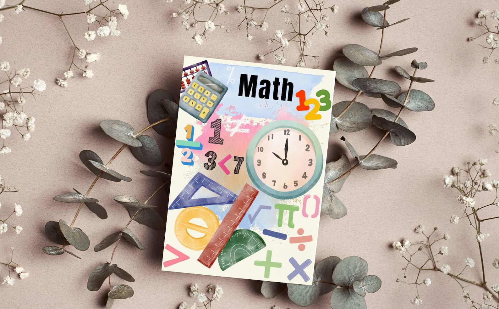 Math Subject Binder Cover Printable Back to School Math Teacher Binder ...