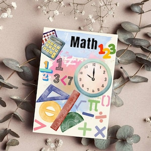 Math Subject Binder Cover Printable Back to School Math Teacher Binder ...